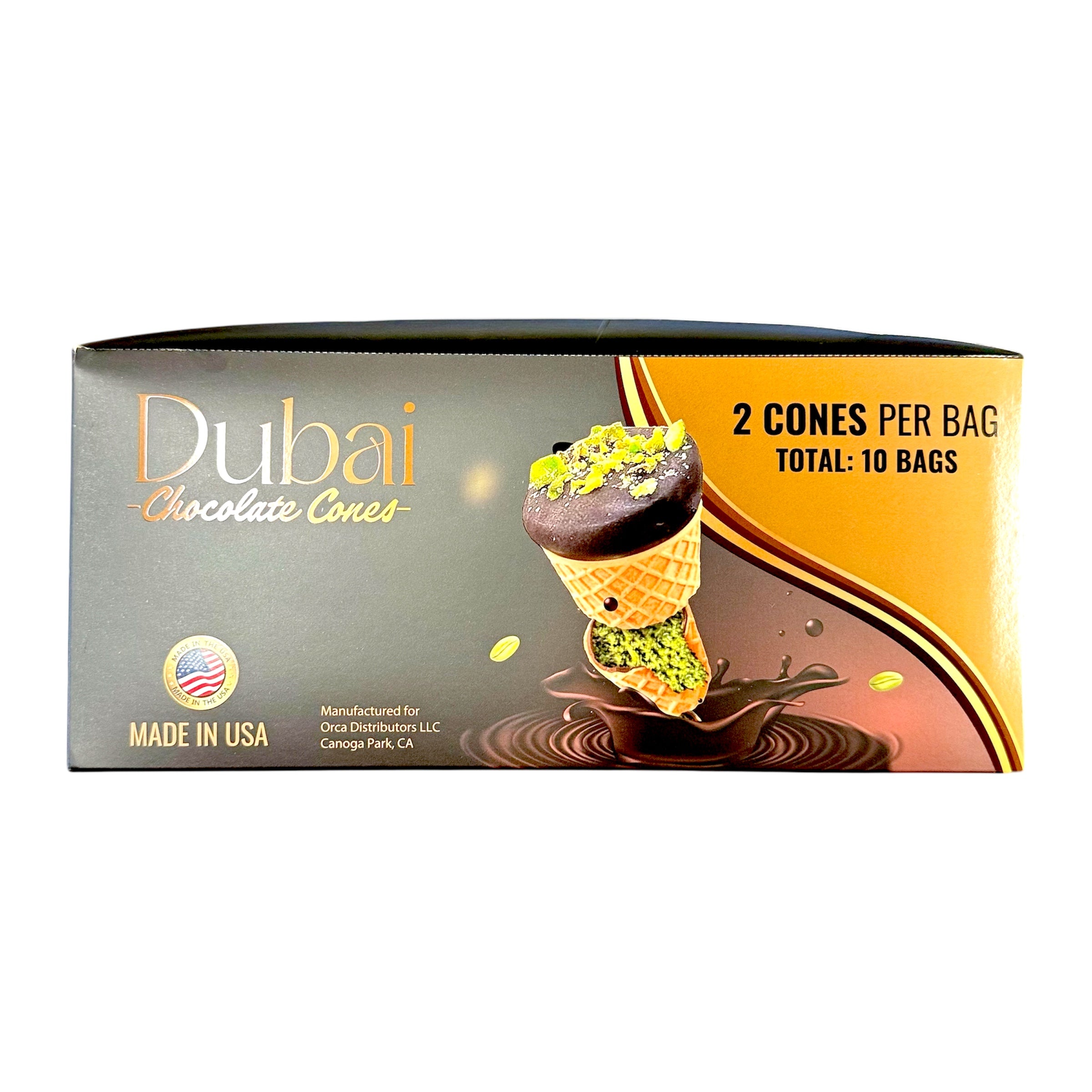 Dubai Chocolate Cones | 2 Cones Per Bag | 10 Bags Per Display – Sonics ...