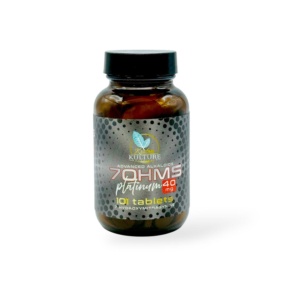Kratom Kulture | 7OHMS Platinum | 7-Hydroxymitragynine | 40MG | 101 Ta ...