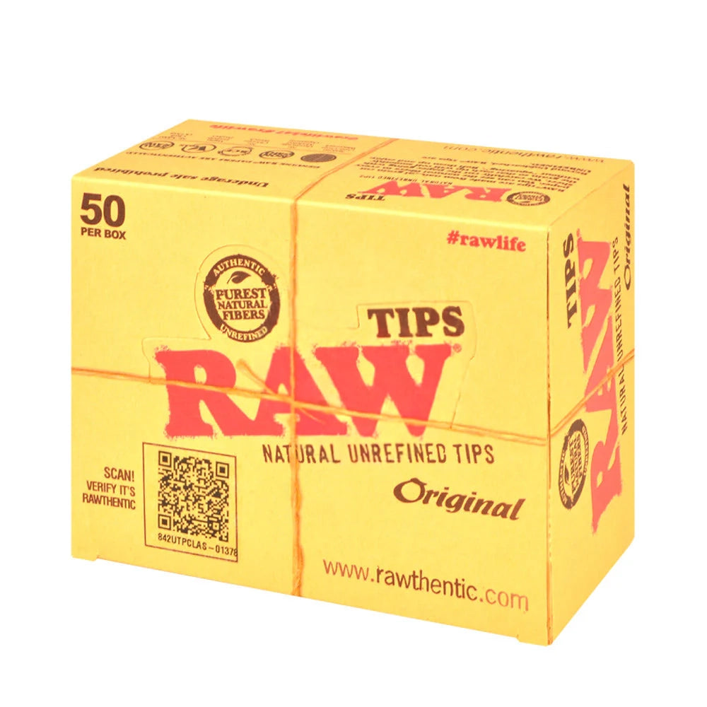 Raw Authentic Original Tips | 50 Booklets Per Box | 50 Tips Per Bookle ...