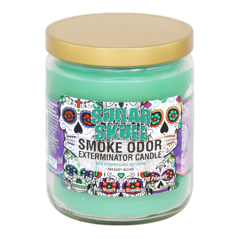 Sugar Skull Smoke Odor Exterminator Candle | 13oz. – Sonics Imports