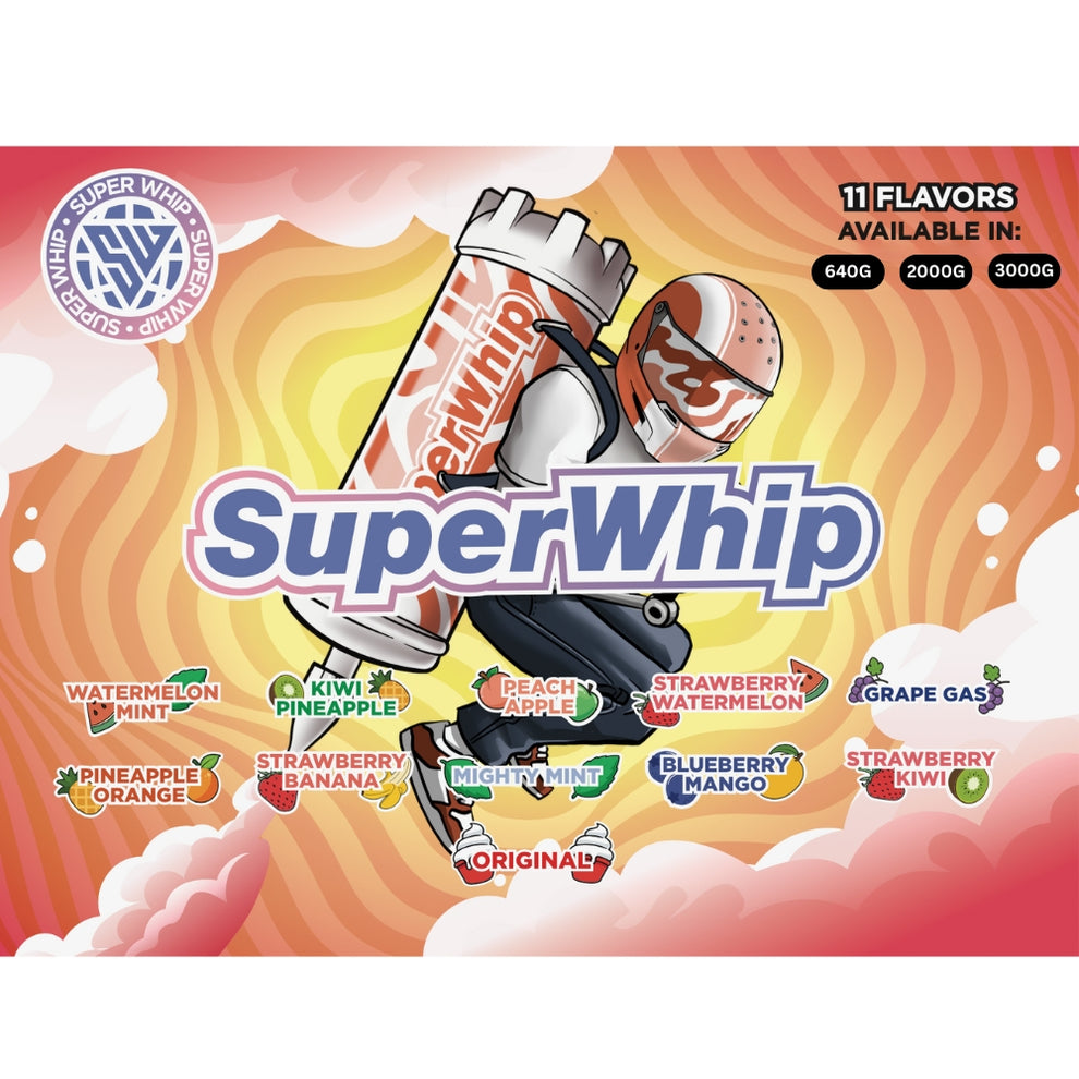 SuperWhip Nitrous Oxide | 3000G | Flavors Come Assorted – Sonics Imports